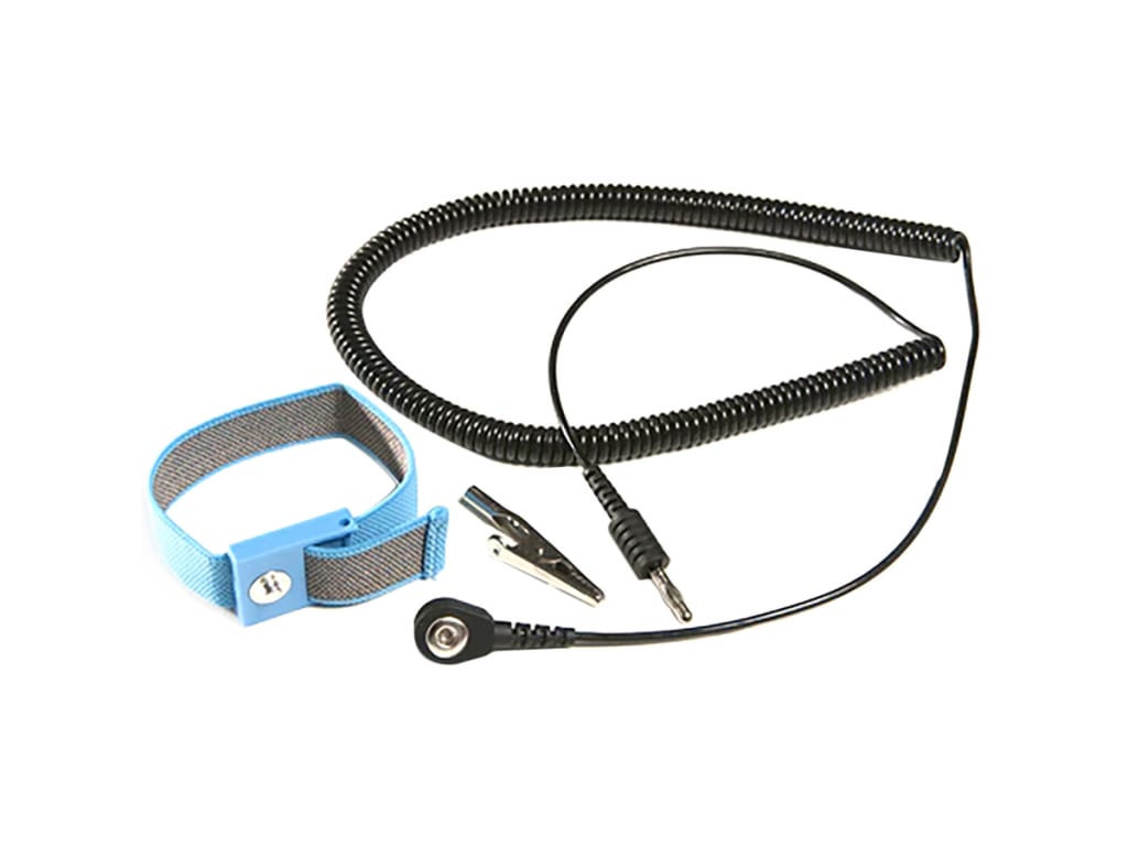 Desco S0101 - Adjustable Wrist Grounding Strap, 4mm Snap, 6ft Coil Cord ...