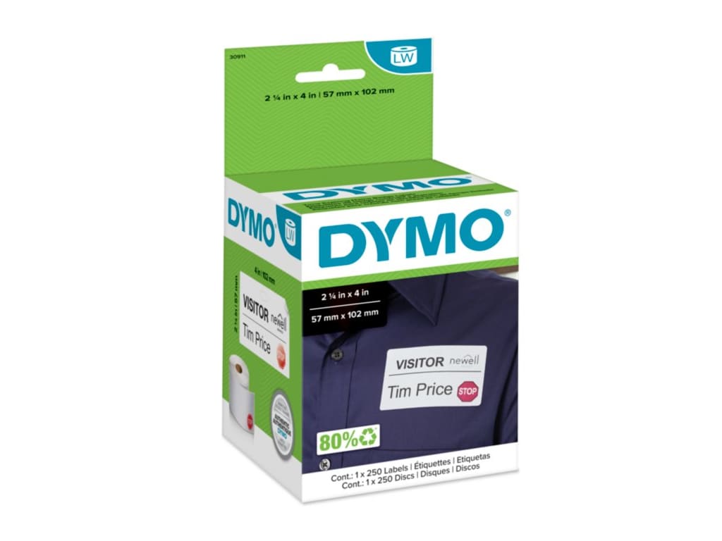 Dymo 30911 - LabelWriter Labels, Time Expiring, White, with Red Stop ...