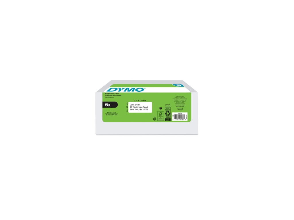 Dymo 2050764 - LabelWriter Multi-Purpose Labels, Self-Adhesive, 1" x 2 ...