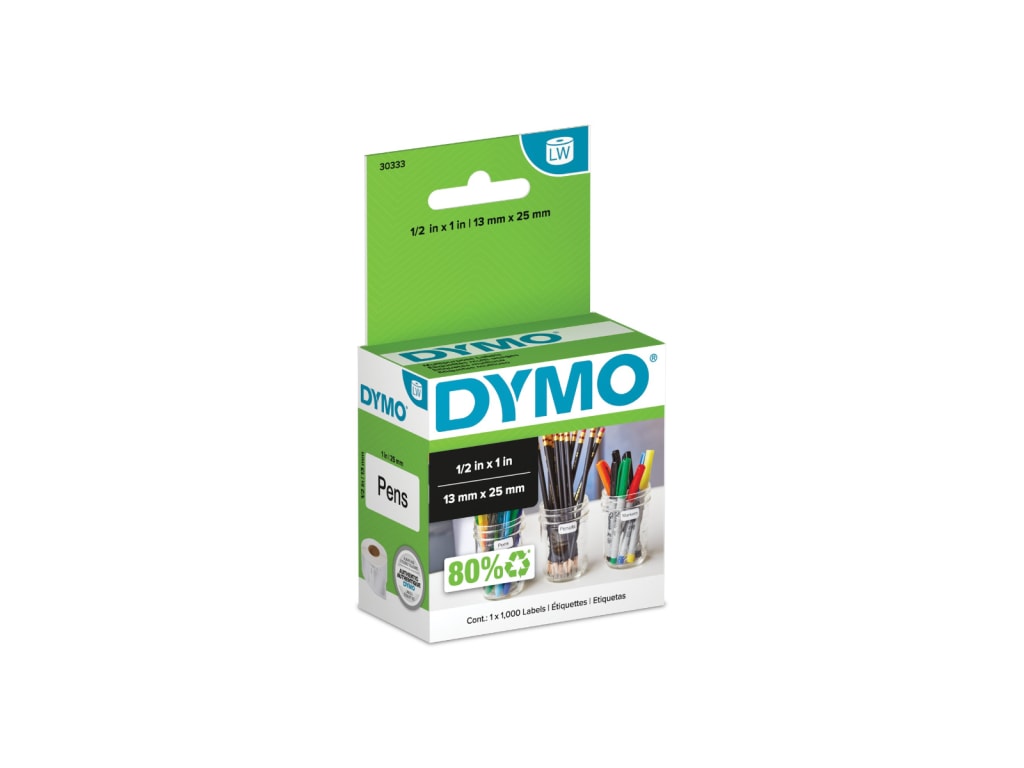 Dymo 30333 - LabelWriter Mutli-Purpose Labels, Extra Small, 2 up, White ...