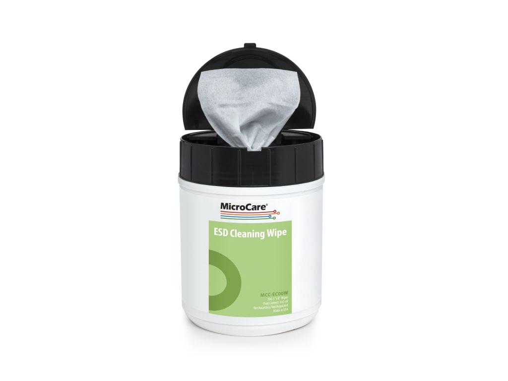 MicroCare MCC-EC00W - Pre Saturated ESD Wipes, 8" x 5", 100 Wipes/Tub ...