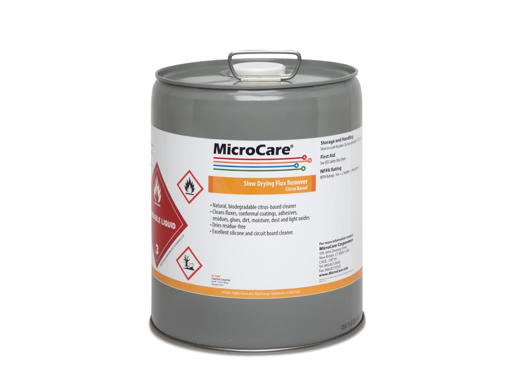 MicroCare MCC-EC7MP - Slow Drying, Citrus Based Flux Remover (5 Gallon ...