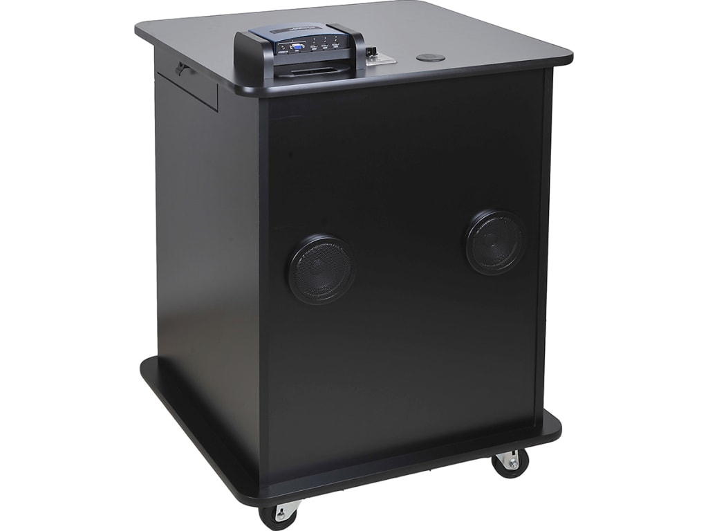 ELMO ECARTMXP-82 Classroom Cart Bundle - CRT-1 + PS111 SWITCHER + CRA-1 ...