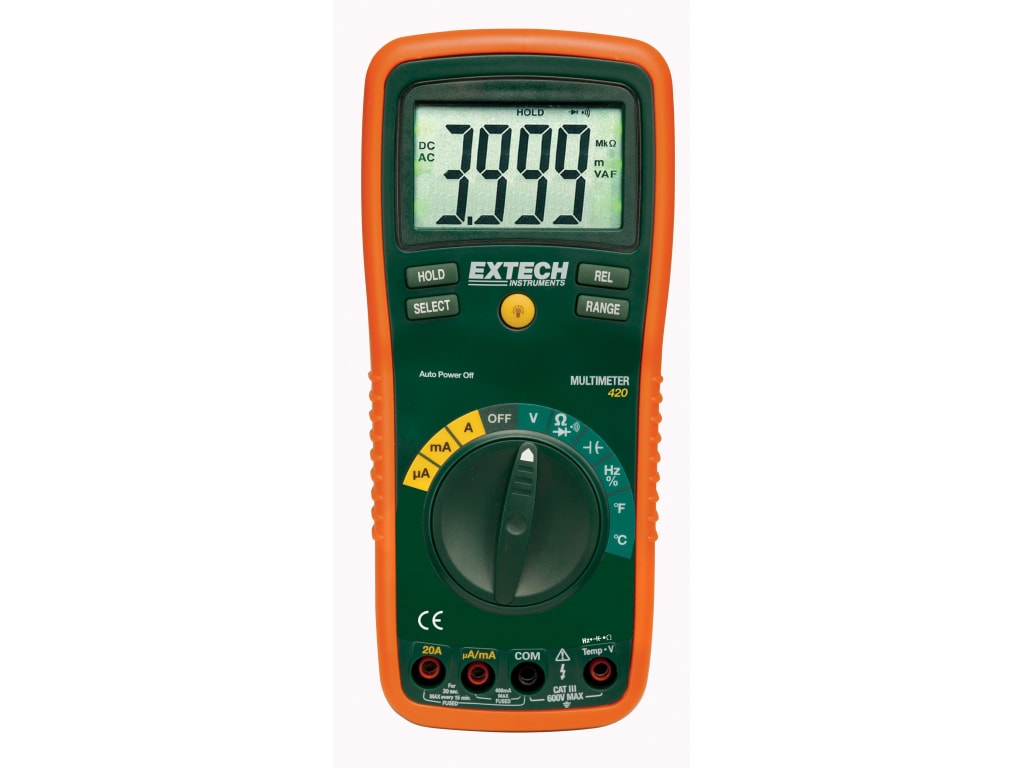 Extech EX420 11 Function Auto-Ranging Multimeter | TEquipment