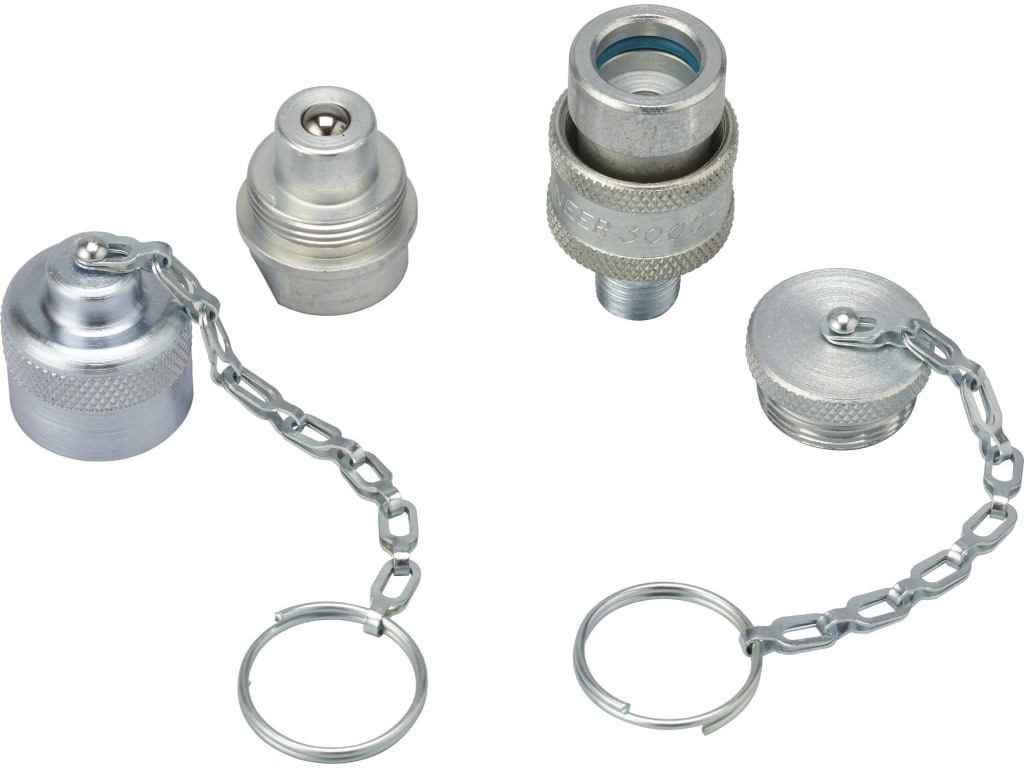 Enerpac CT200 - Ram & Hose Coupler Set w/ 2 Dust Caps, 1/4" NPTF, High ...