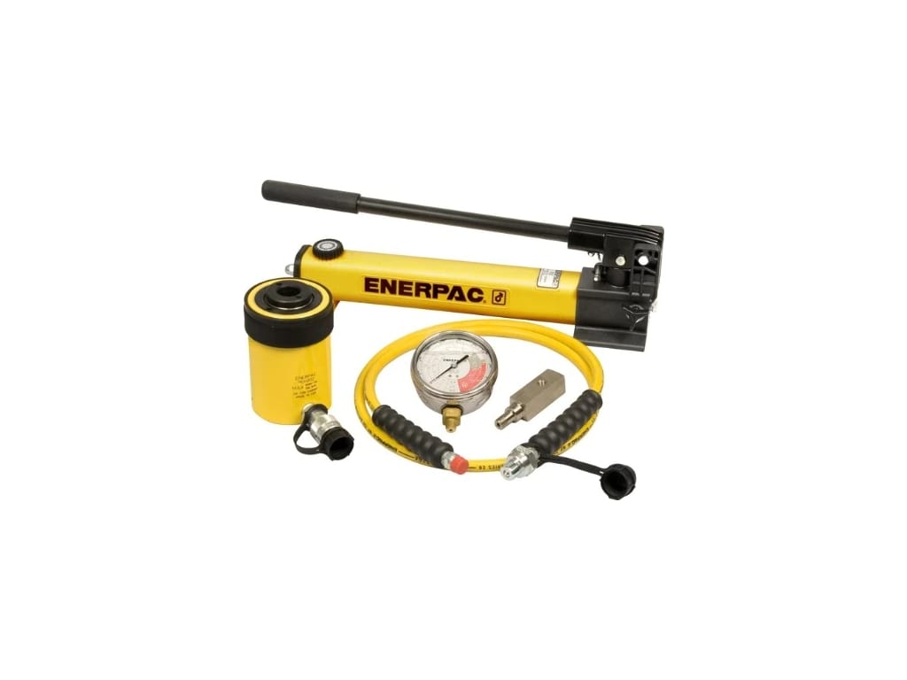 Enerpac SCH202H - 20 Ton, 2" Stroke, Hollow Hydraulic Cylinder & Hand ...