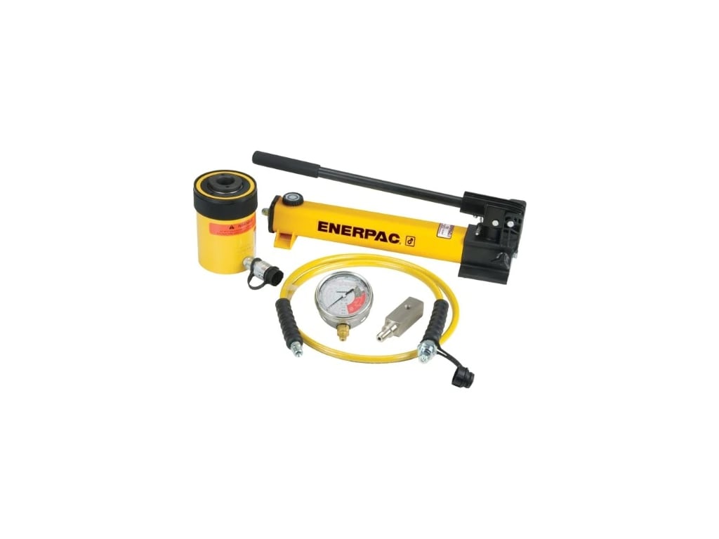 Enerpac SCH302H - 30 Ton, 2.5" Stroke, Hollow Hydraulic Cylinder & Hand Pump Set | TEquipment