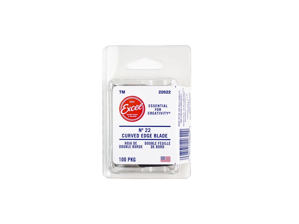 Excel 22622 - #22 Curved Edge Replacement Blade, Carbon Steel, 100 pcs ...