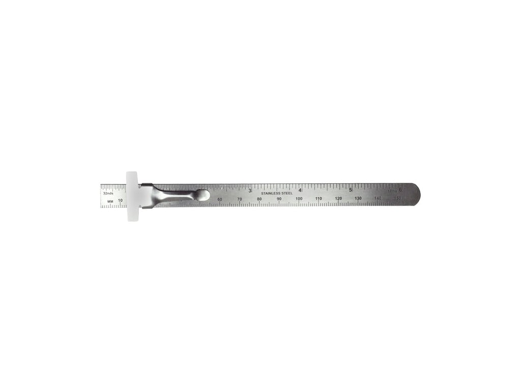 Excel 55677 - 6" Mini Stainless Steel Ruler w/Pocket Clip, Imperial ...