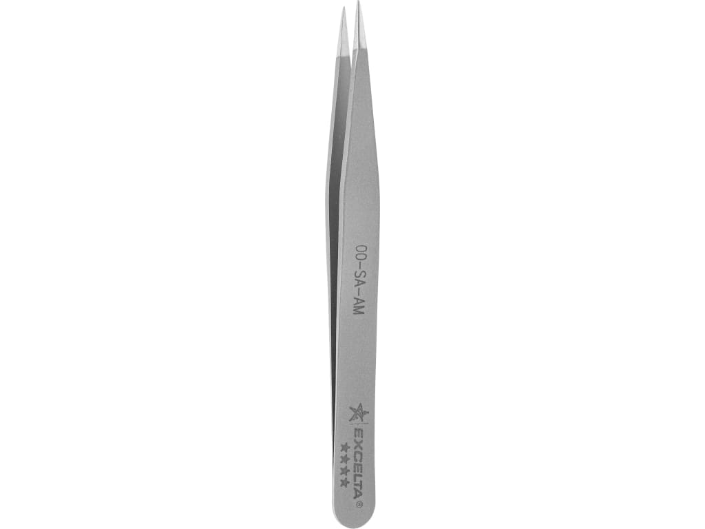 Excelta 00-SA-AM - Straight Medium Pointed Tweezer, 4.75", Anti-Mag. SS ...