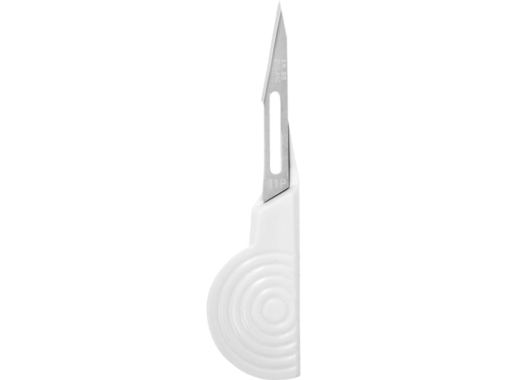 Excelta 175-11 Scalpel Blade, Disposable #11, Straight, SS, 3.25" OAL ...
