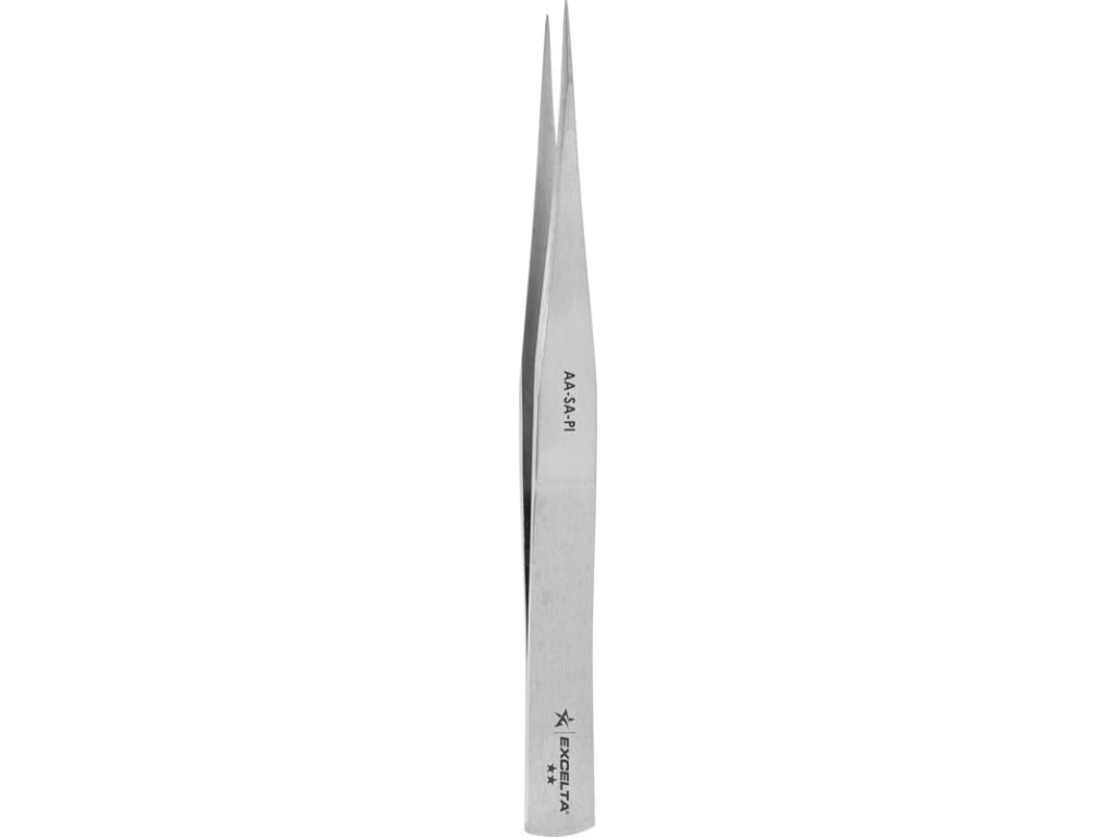 Excelta AA-SA-PI - 2-Star Straight Tweezers, Medium Point, Anti-Mag SS ...