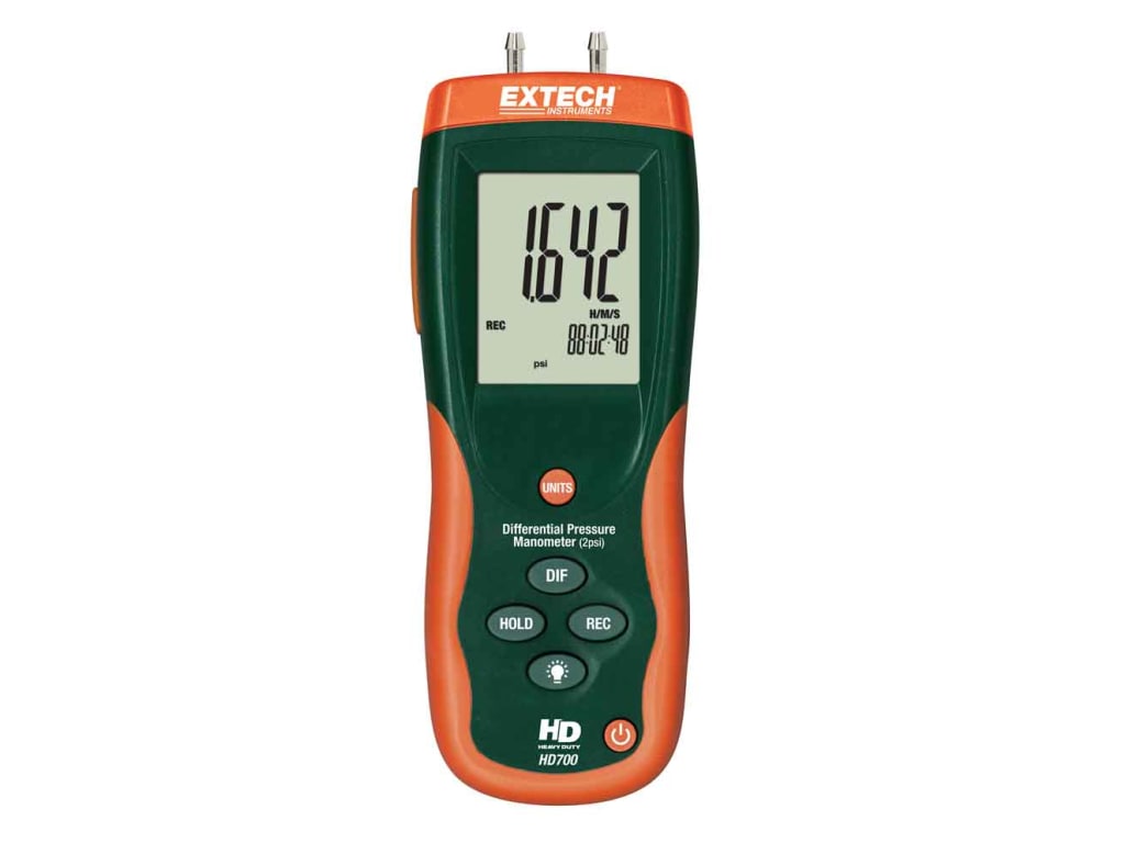 Extech HD700 Pressure Meter Differential Pressure Manometer | TEquipment