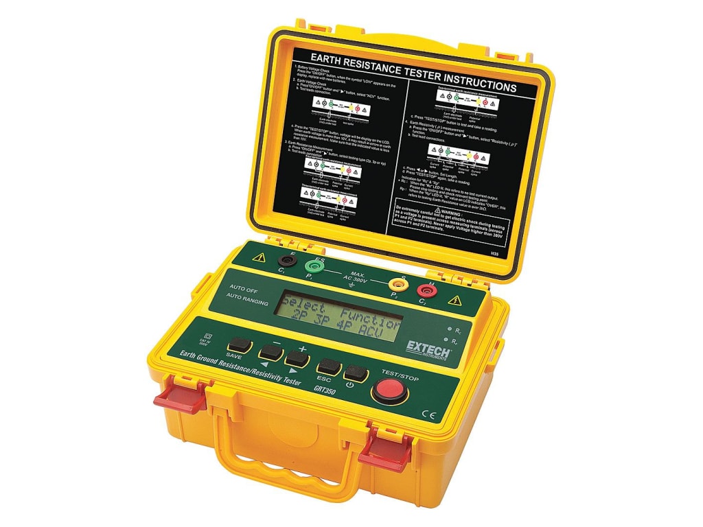 Extech GRT350-NISTL - 4-Wire Eartth Ground Resistance/Resistivity ...