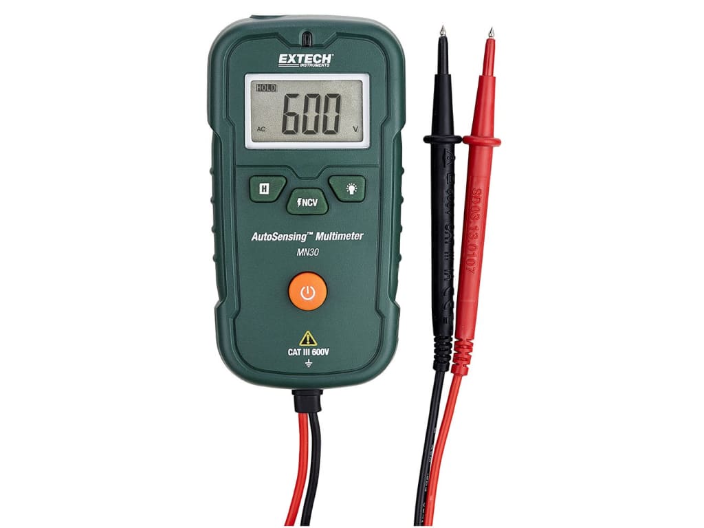 Extech MN30 True RMS AutoSensing Multimeter with Non-Contact Voltage ...