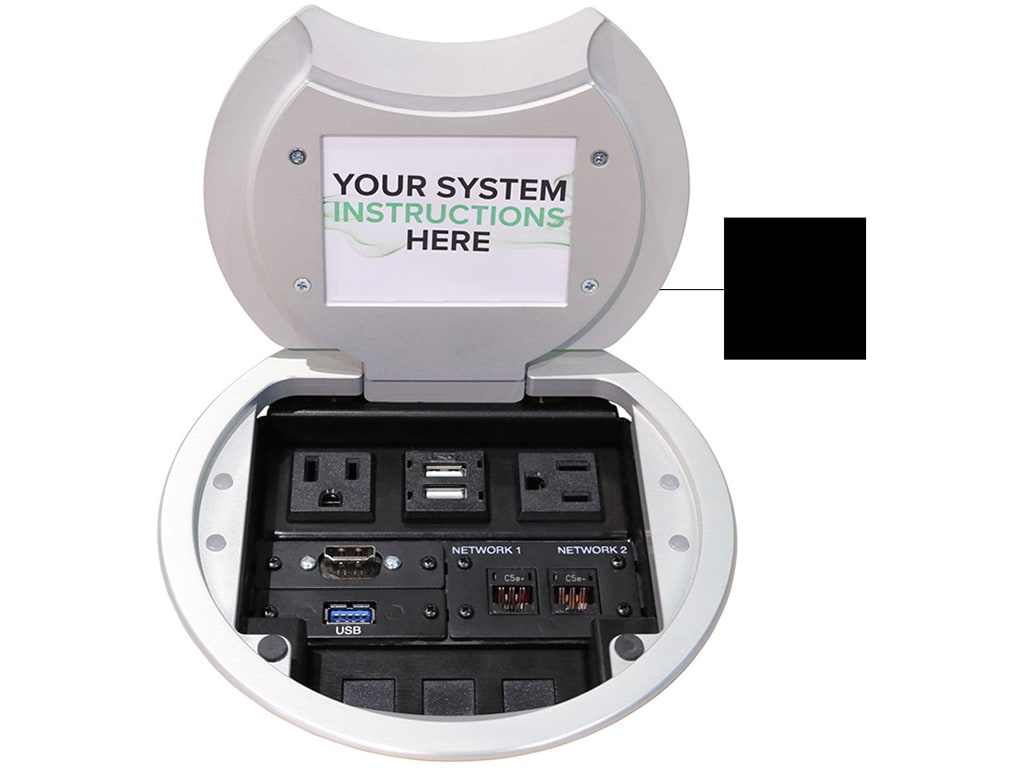 FSR HV-CT6-BLK CT6 Table Box with Switches - Black Cover | Touchboards