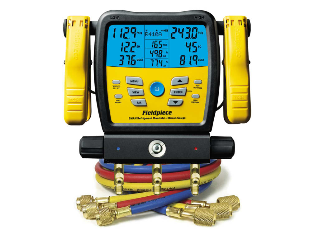 Fieldpiece SM380V - Three Port, Wireless SMAN Manifold with Micron ...