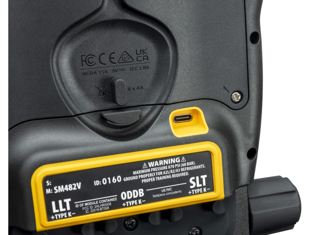 Fieldpiece SM482V - Package with 4 Port Wireless Refrigerant Manifold ...