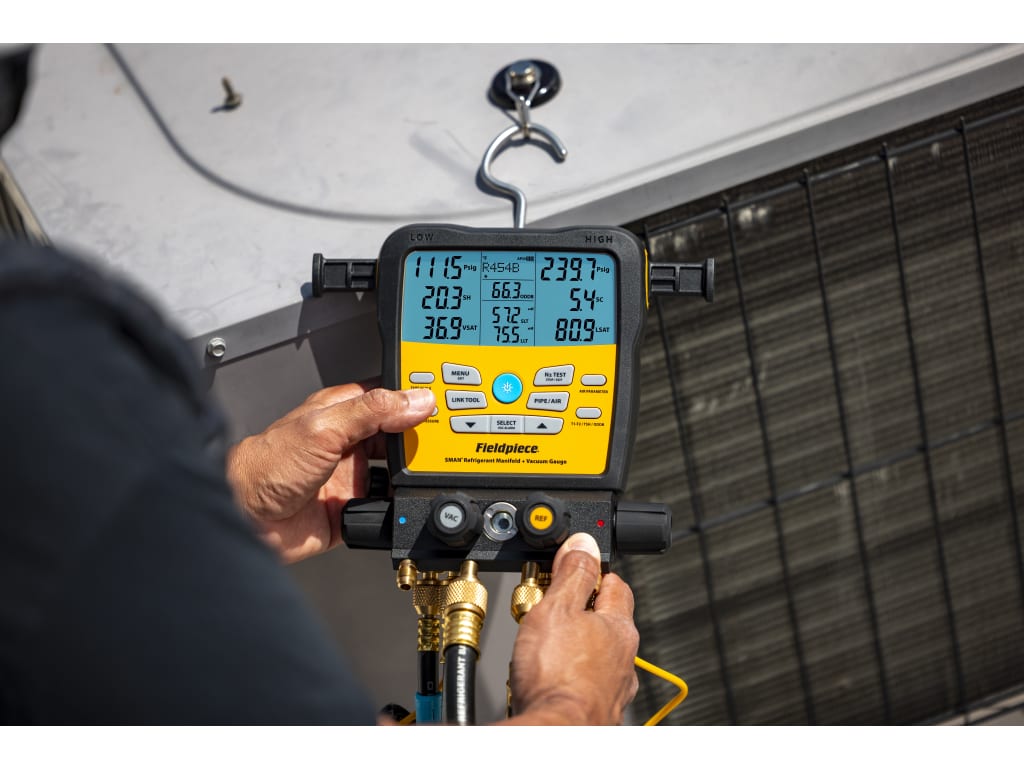 Fieldpiece SM482V - Four Port Wireless Refrigerant Manifold | TEquipment