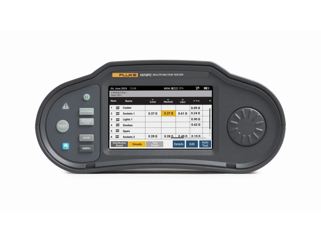 Fluke 1673FC US FTT - Multifunction Installation Tester with Auto Test ...