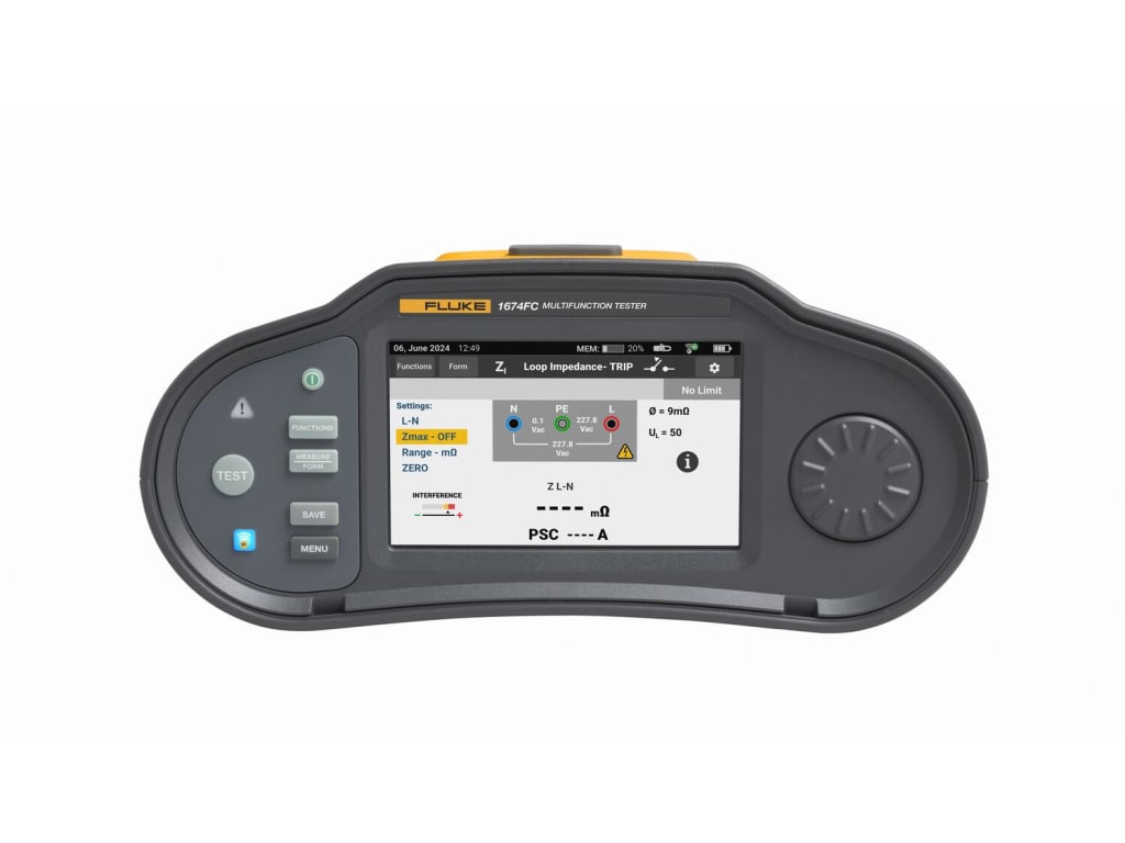 Fluke 1674FC US/1630/FTT - Multifunction Installation Tester with Auto ...