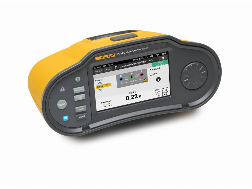 Fluke 1674FC US FTT - Multifunction Installation Tester with Auto Test ...