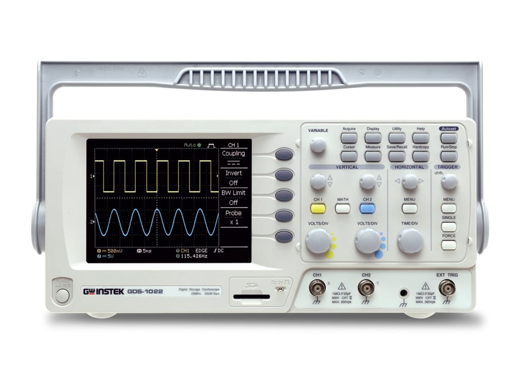 Instek GDS-1022 Oscilloscope 25MHz 2-Channel Lightweight Digital ...
