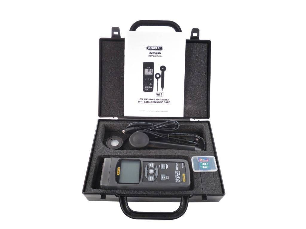 General Tools UV254SD - UVA-UVC Light Meter with Excel-Formatted Data ...