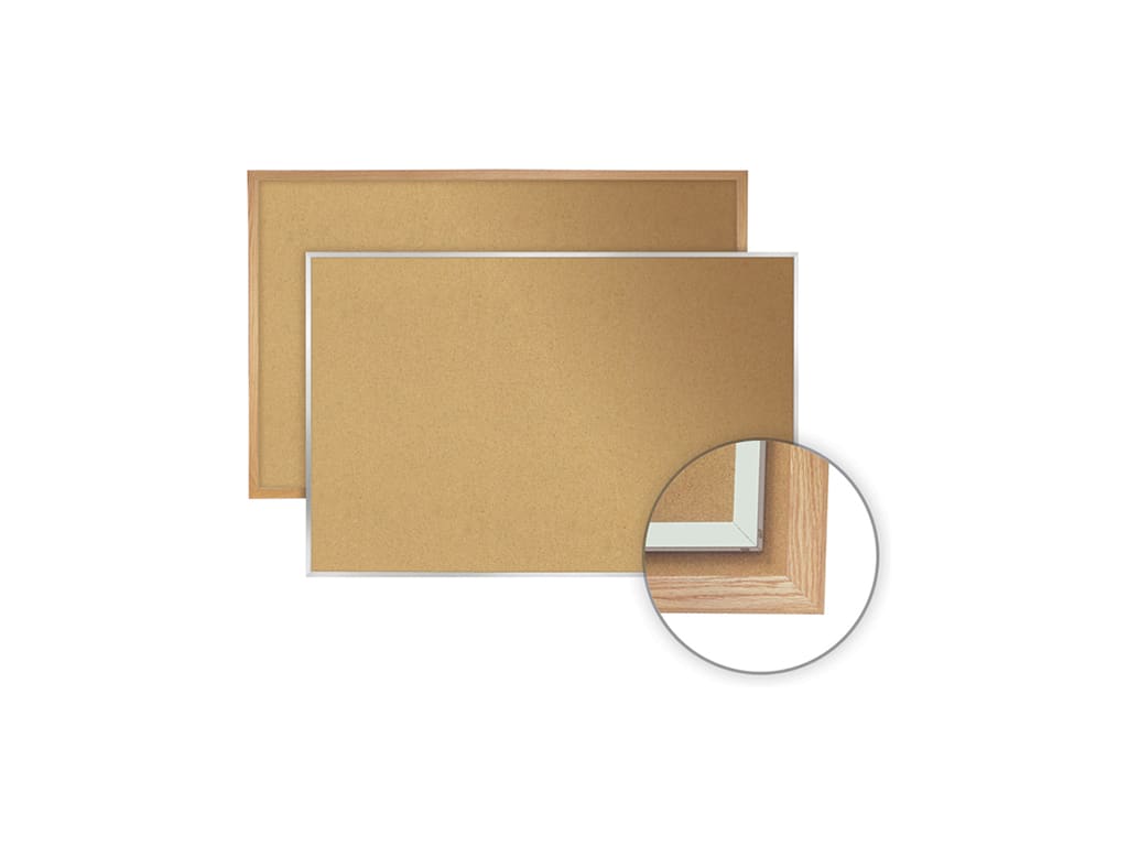 Ghent WK48 - Wood Frame Corkboard, 4ft x 8ft | Touchboards