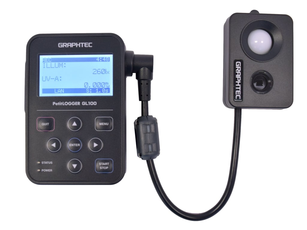 Graphtec GL100-WL-LXUV Data Logger with Illuminance UV Sensor | TEquipment