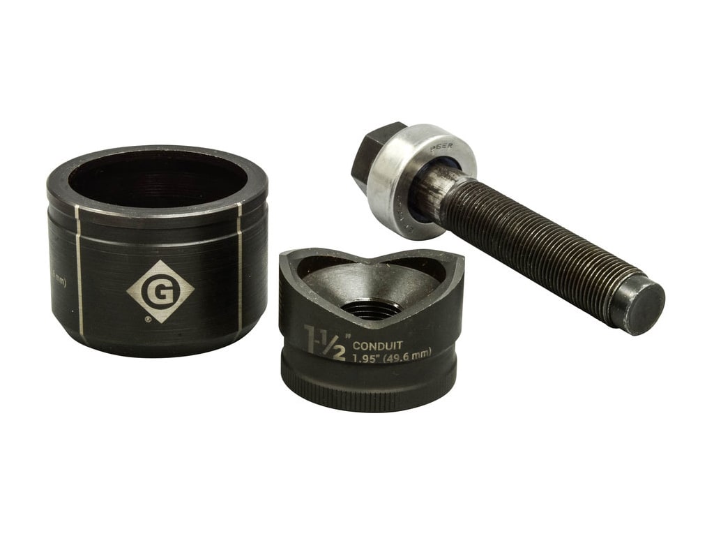 Greenlee K3BB-1-1/2 - Standard Round Manual Knockout Set (1.5" Conduit ...