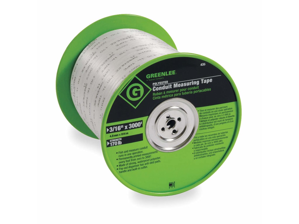 Greenlee 435 *clearance* Tape-Measuring 3/16 Poly (21562) - 1 Ea (21562 ...
