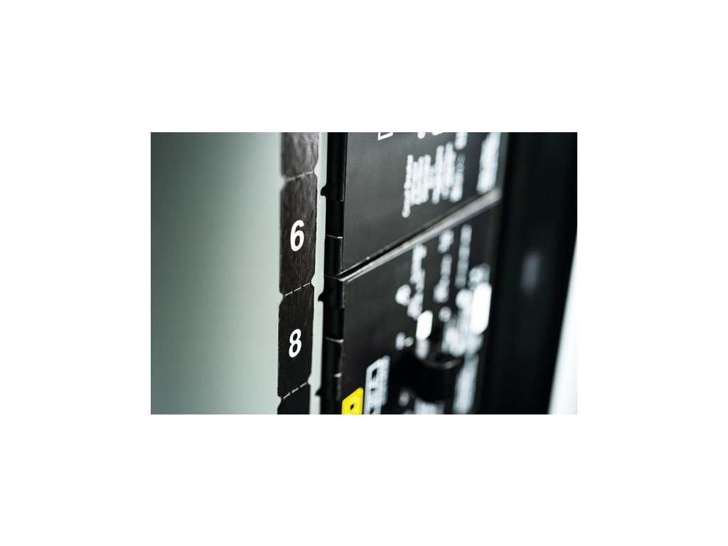 HellermannTyton 596-00383 - Phase Label, 1" x 0.5", PET, Black, 2500/Roll | TEquipment