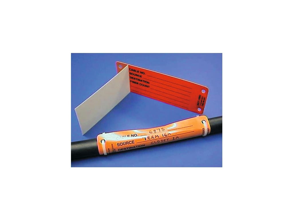 HellermannTyton WC1503X2 - Custom Fiber Optic Tag, 4" x 1", PVC, 25/Pkg ...