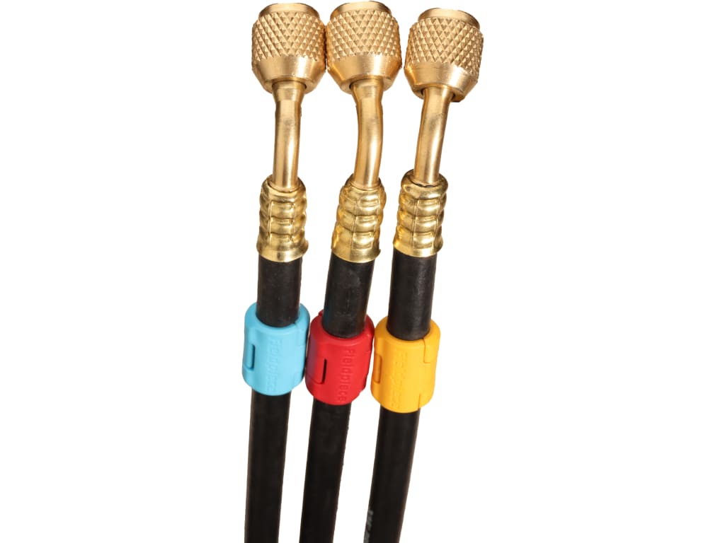 Fieldpiece HR3 - 1/4-inch Open Valves Hose Set (3-Pack) | TEquipment