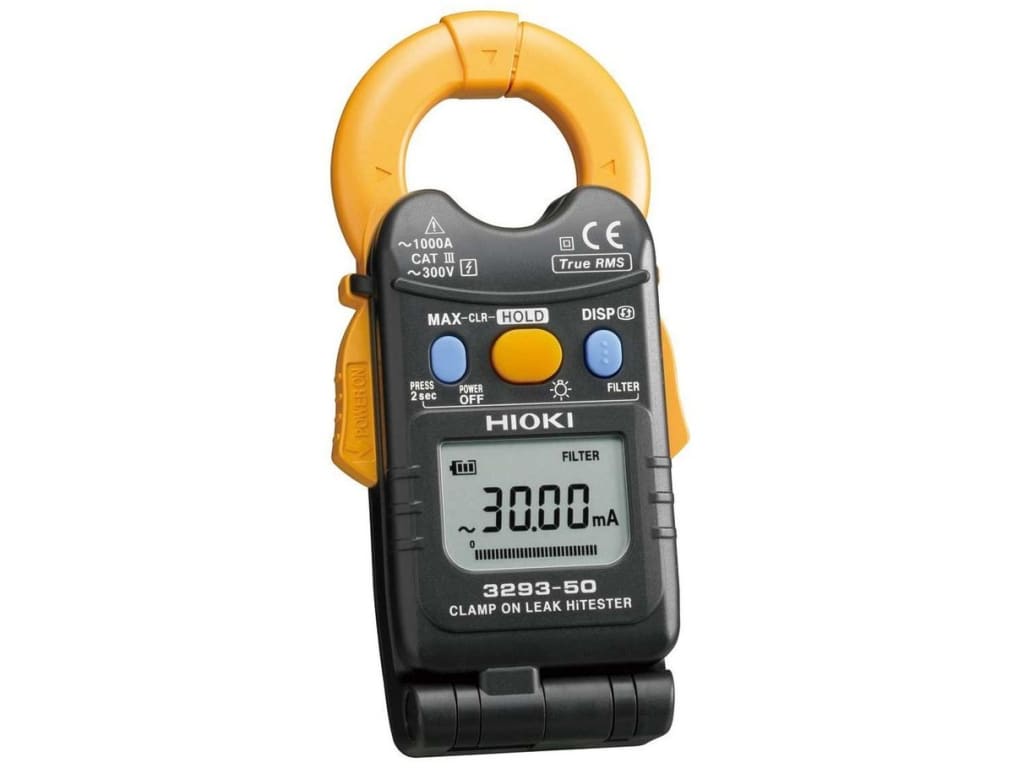 Hioki 3293-50 Flip Clamp AC Current Leakage Hi-Tester Detection ...