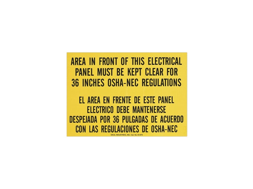 Ideal 44-878 Safety Sign Osha Regulation, Bilingual | TEquipment