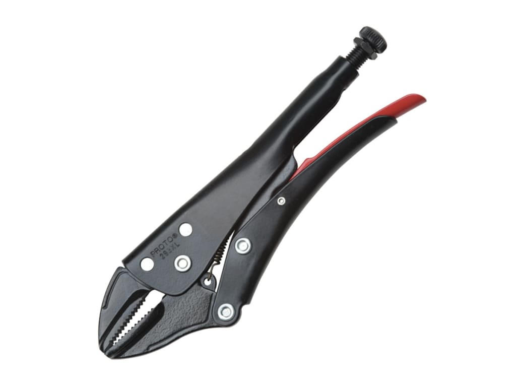 Proto J291XL - Locking Pliers, Straight Jaw, Heavy-Duty Nose, 1-2/7 ...
