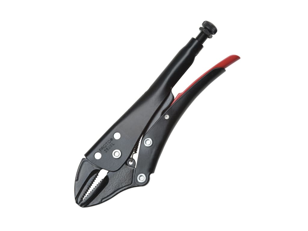 Proto J293XL - Locking Pliers, Straight Jaw, Heavy-Duty Nose, 2-31/64in ...