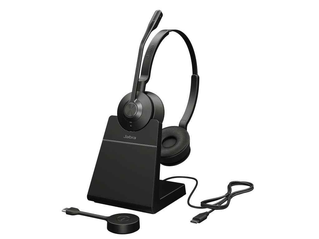 Jabra TAA9559-475-125 - Engage 55 Wireless Headset w/ Charging Stand ...