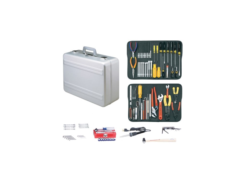 Jensen Tools JTK-17DA - Electronics MRO Tool Kit, 7.25" Deep Aluminum Case, 65 Tools | TEquipment