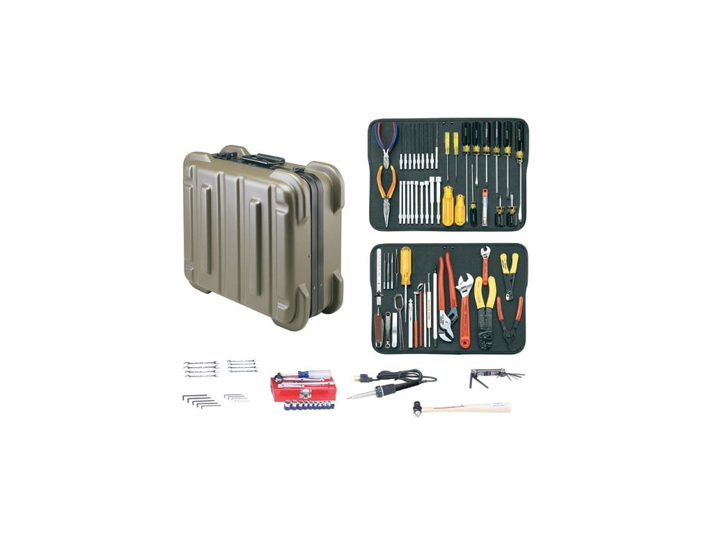 Jensen Tools JTK-17R - Electronics MRO Tool Kit, Olive, 9" Deep, Rugged ...