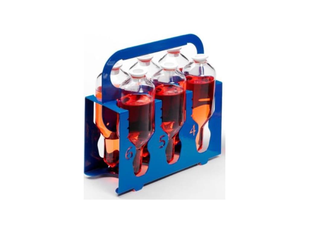 Julabo 9FCROCKET.FLASKRACK Coated Steel Flask Rack, Holds 6 Bullnose ...