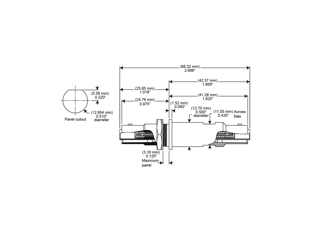 Keithley HV-CS-1613 - High-Voltage Triaxial Feedthrough Connector ...