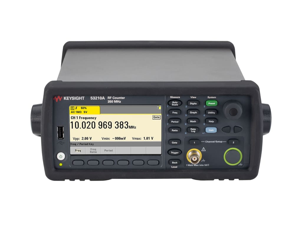 Keysight 53210A - RF Frequency Counter (1 Channel / 350 MHz / 10 Digits ...