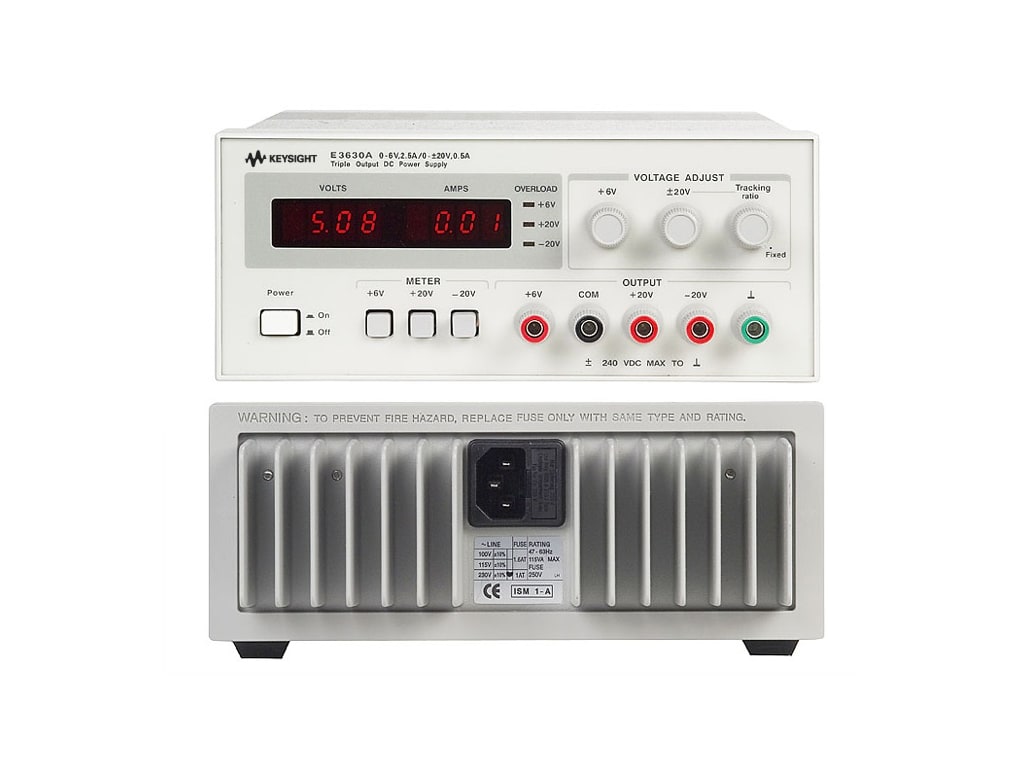 Keysight E3630A - 35W Triple Output Power Supply, 6V/2.5A, 20V/0.5A, -20V/0.5A | TEquipment