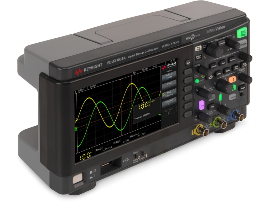 Keysight EDUX1052A - Digital Oscilloscope (50 MHz / 2 Channel) | TEquipment