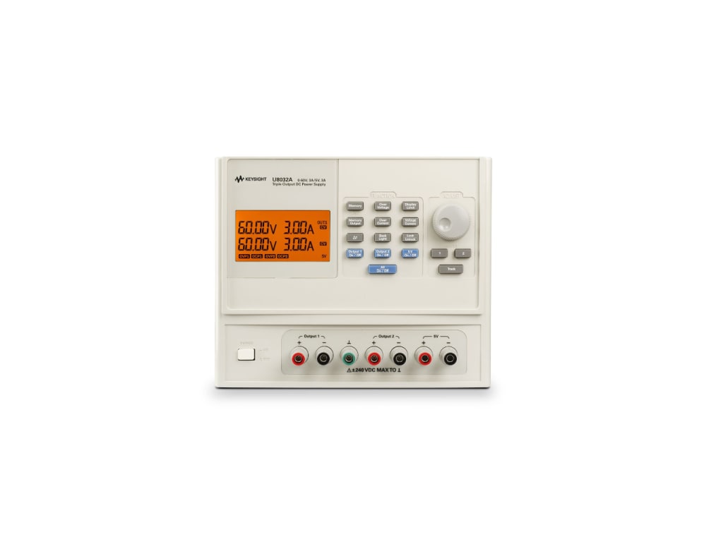 Keysight U8032A - 375W Triple Output DC Power Supply, 2 x 60V/3A, 5V/3A ...