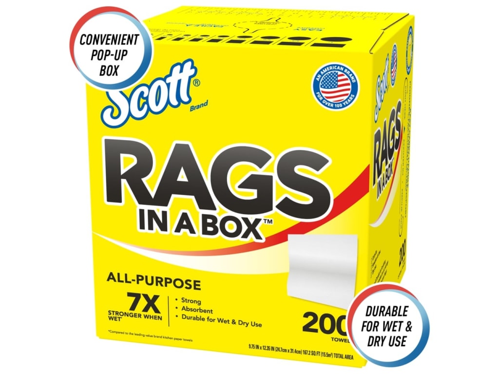 Kimberly-Clark 75260 - Scott Rags, 9” x 12”, 200/Box, 8 Packs/Case ...
