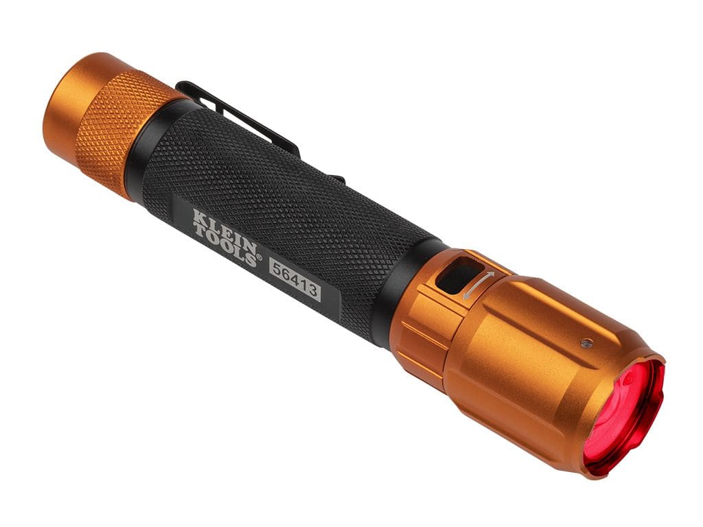 Klein 56413 - Rechargeable 2-Color LED Flashlight with Holster | TEquipment